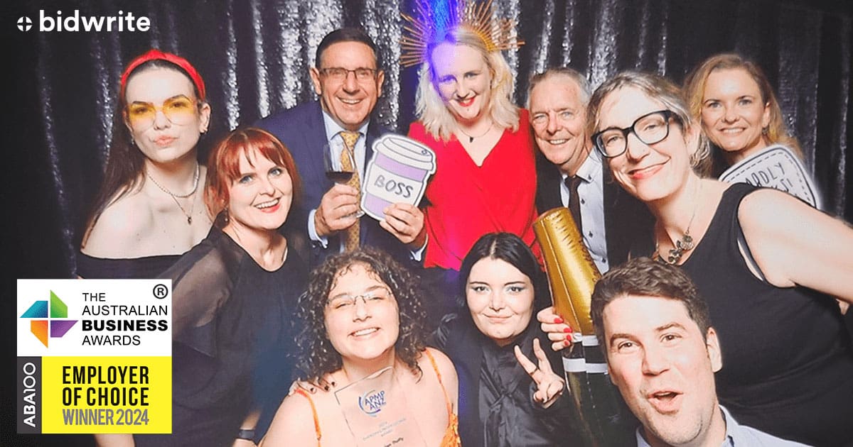 BidWrite Wins Employer of Choice in The Australian Business Awards 2024 | BidWrite